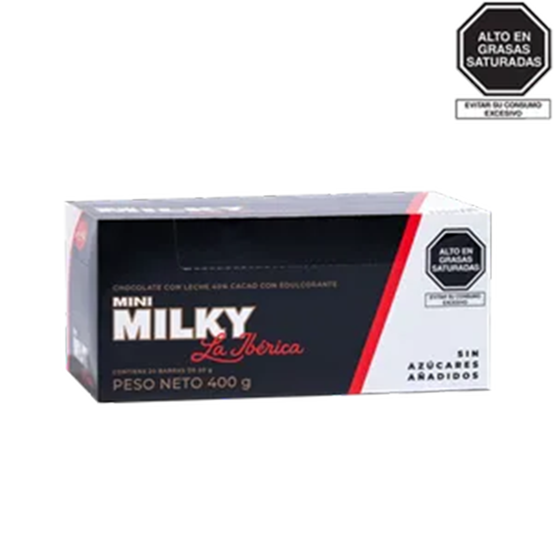 Barra Mini Milky La Ibérica Sin Azúcares Añadidos x 20 g x 20 pzs