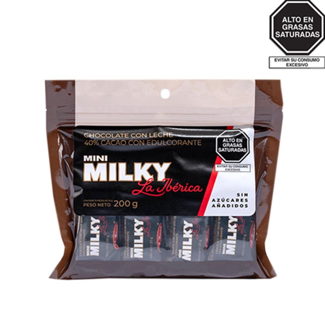 Barra Mini Milky La Ibérica Sin Azúcares Añadidos x 20 g x 10 pzs